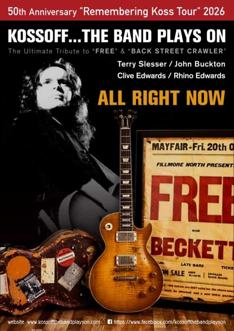 Kossoff: The Band Plays On: Remembering Koss Tour - The Tivoli Wimborne ...